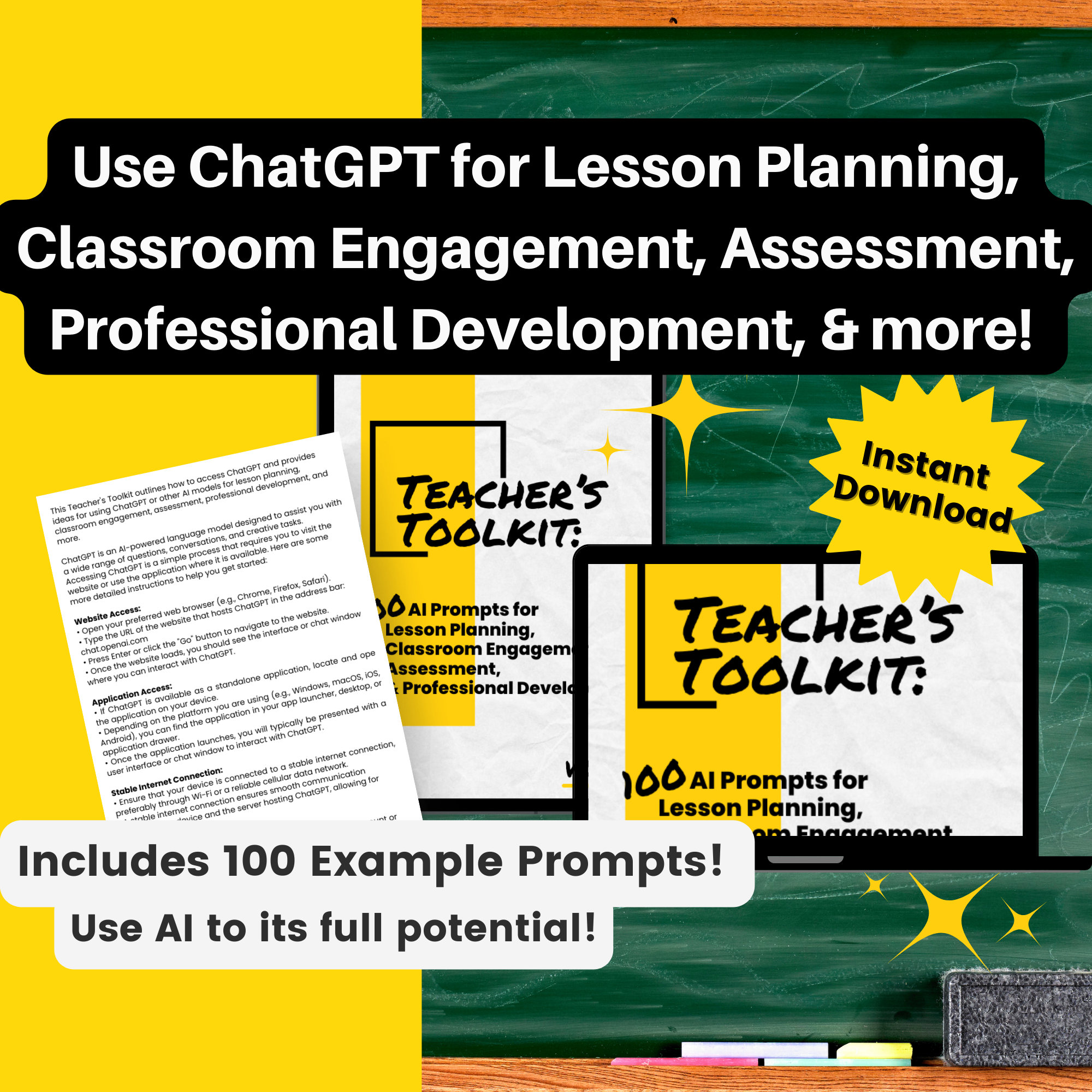 Teacher's Toolkit: 100 AI Prompts for Lesson Planning, Classroom ...