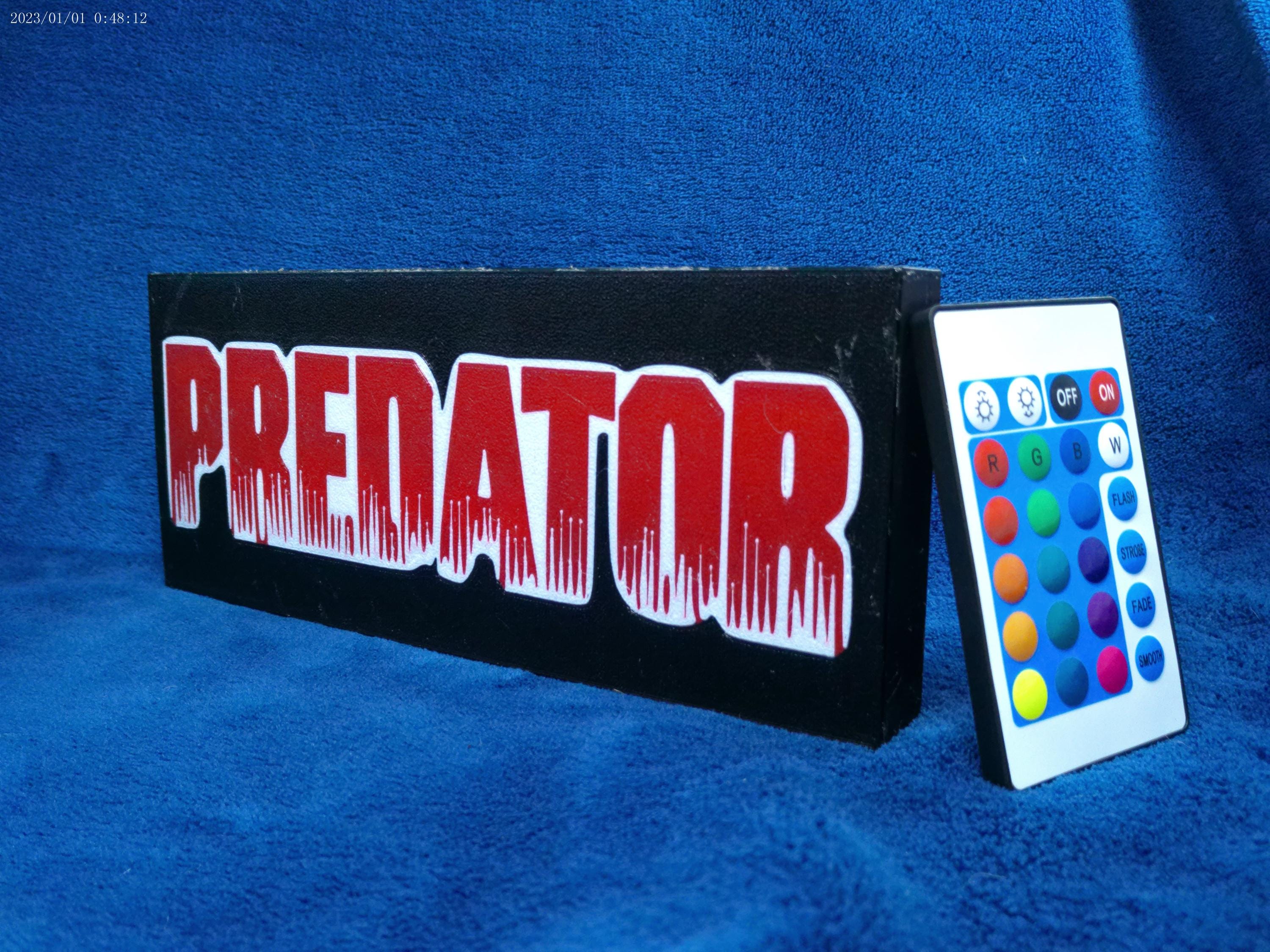 1987 Predator 8-inch RGB LED Sign - Unique Vintage-inspired Decor for ...