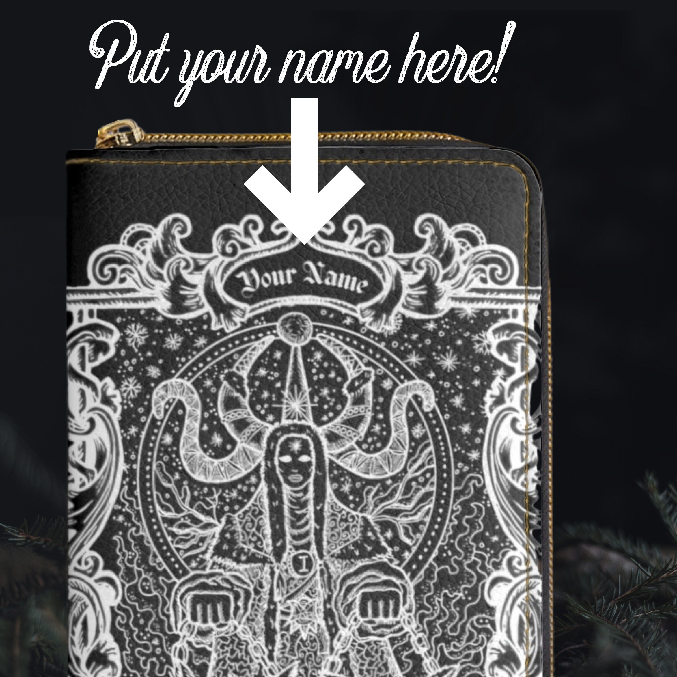 Personalized Tarot Card Passport Cover/ Goth Passport Cover/witchcore ...