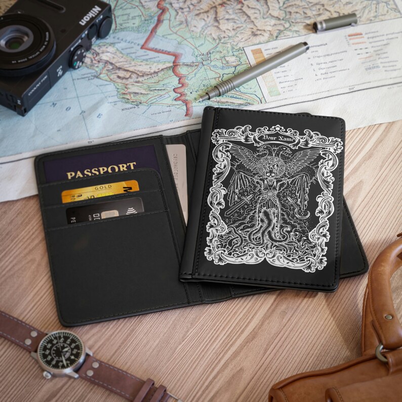 Tarot Card Passport Cover Goth Passport Wallet Witchy Etsy