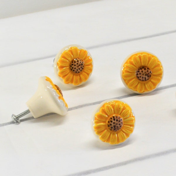 Sunflower Knobs - Etsy