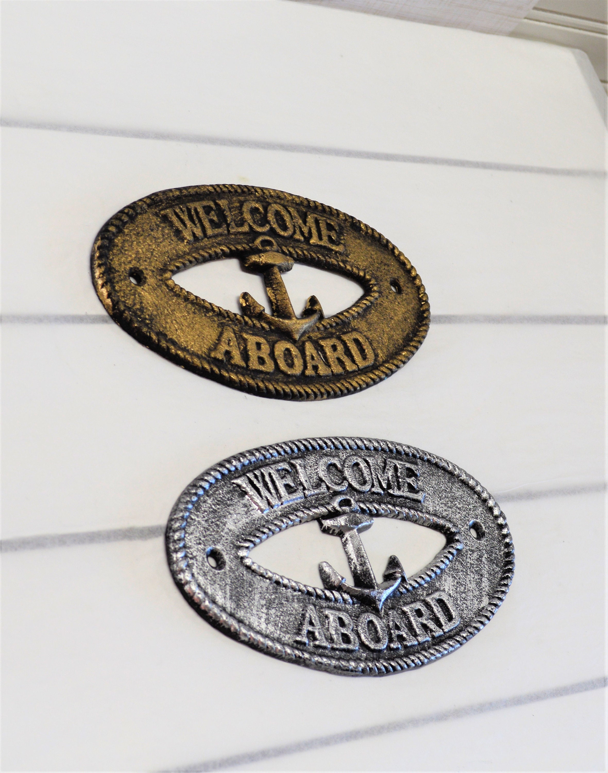 Welcome Aboard Sign, Beach Coastal Wall Decor - Etsy