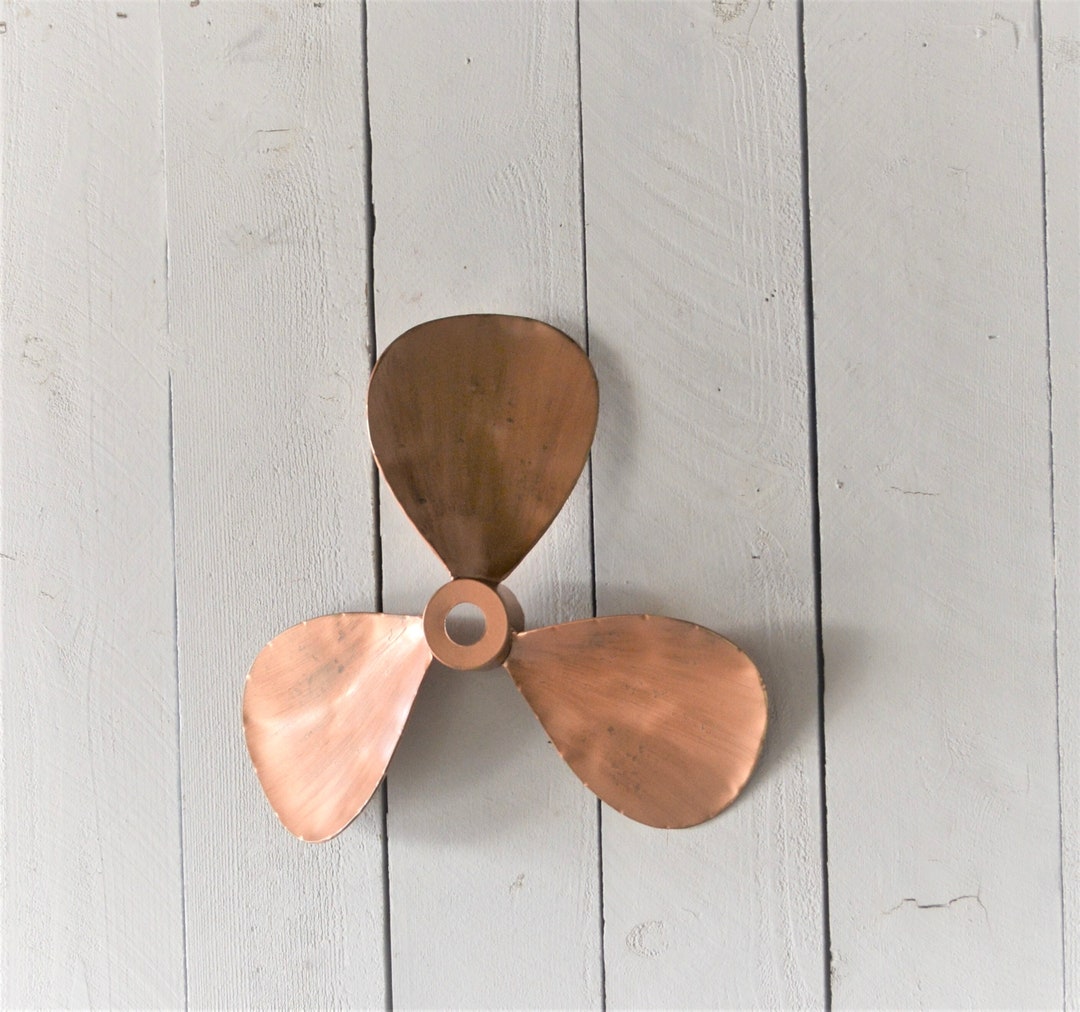 Copper Ship Propeller, Nautical Wall Art, Sailboat Decor, Boating Prop ...