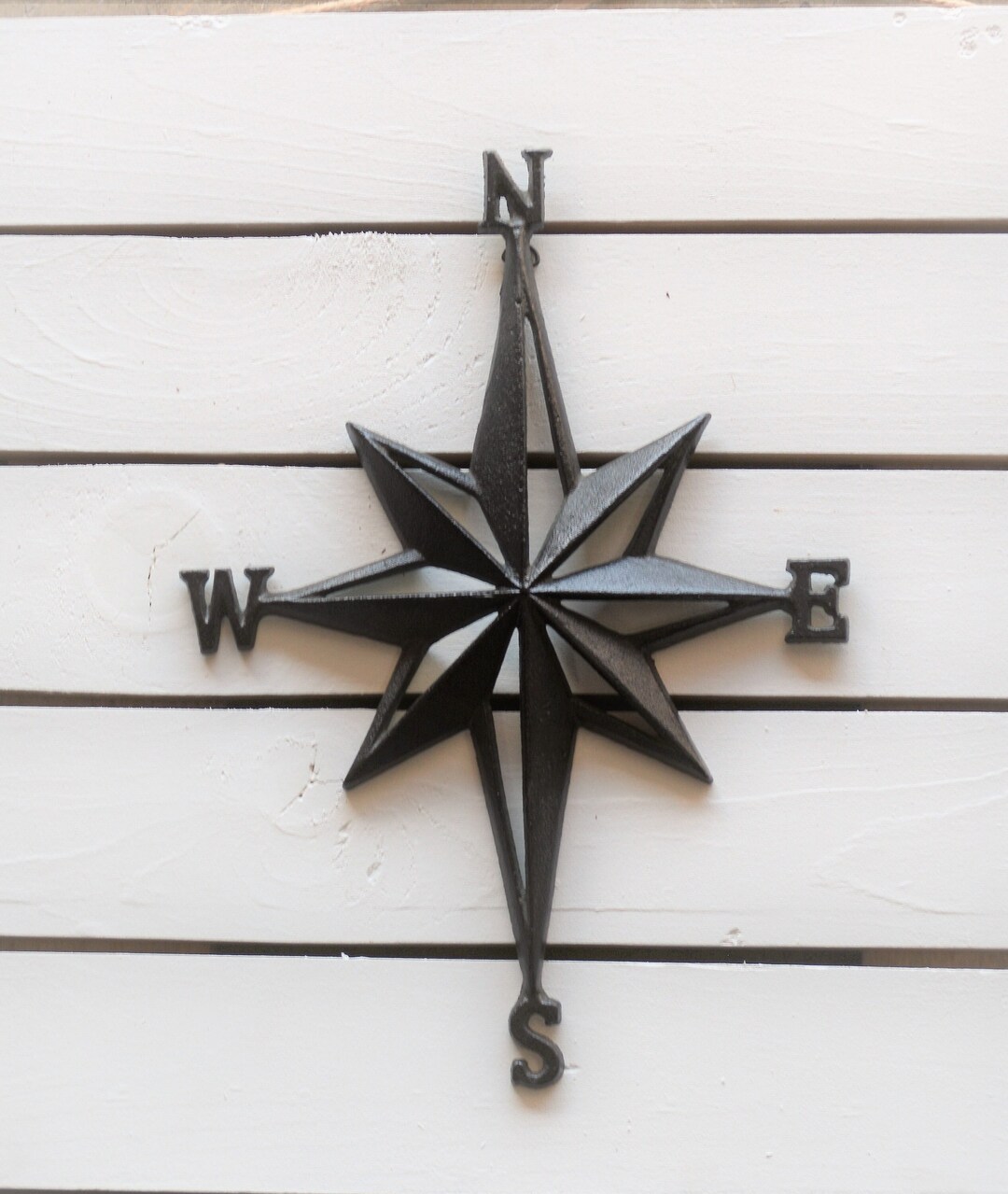 Nautical Directional Star, Coastal Beach Decor, Compass Rose Wall ...