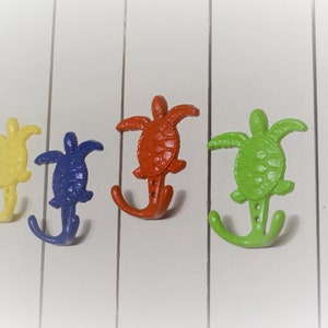 Iron Turtle Wall Hook, Coastal Bathroom, Sea Tortoise Towel Hook, Beach ...