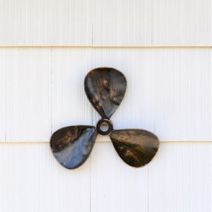 Beach Glass Metal Propeller Wall Decor, Nautical Coastal Beach Art ...