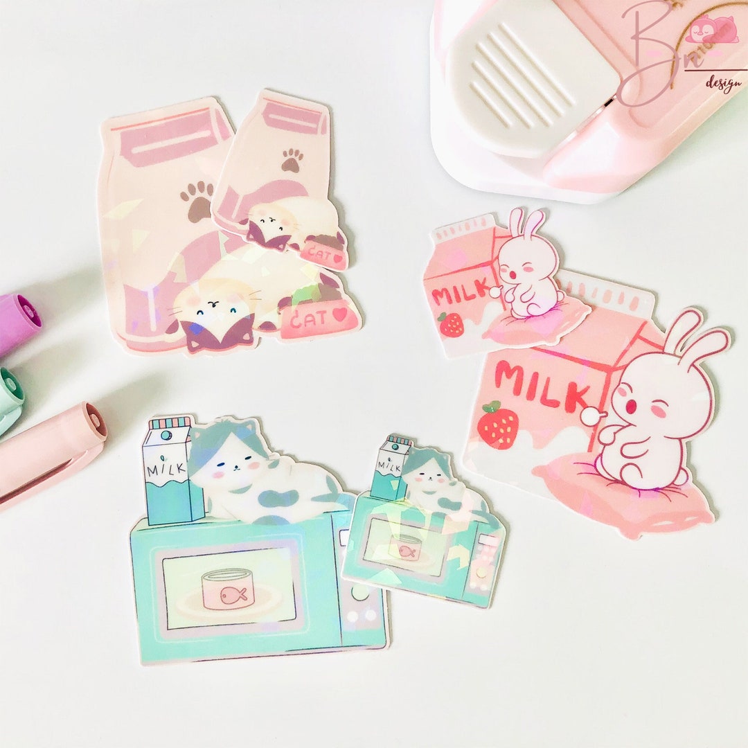 Holographic Vinyl Sticker Pack Holographic Stickers Kawaii Sticker ...