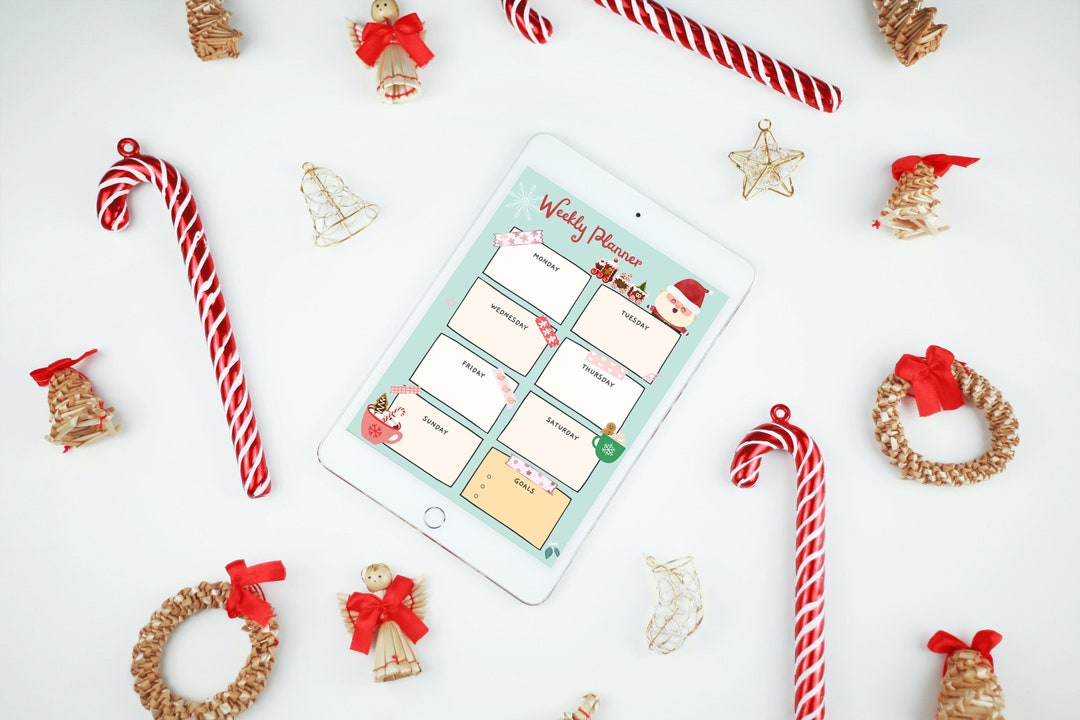 Printable Weekly Planner Christmas Edition Holiday Planner Christmas ...