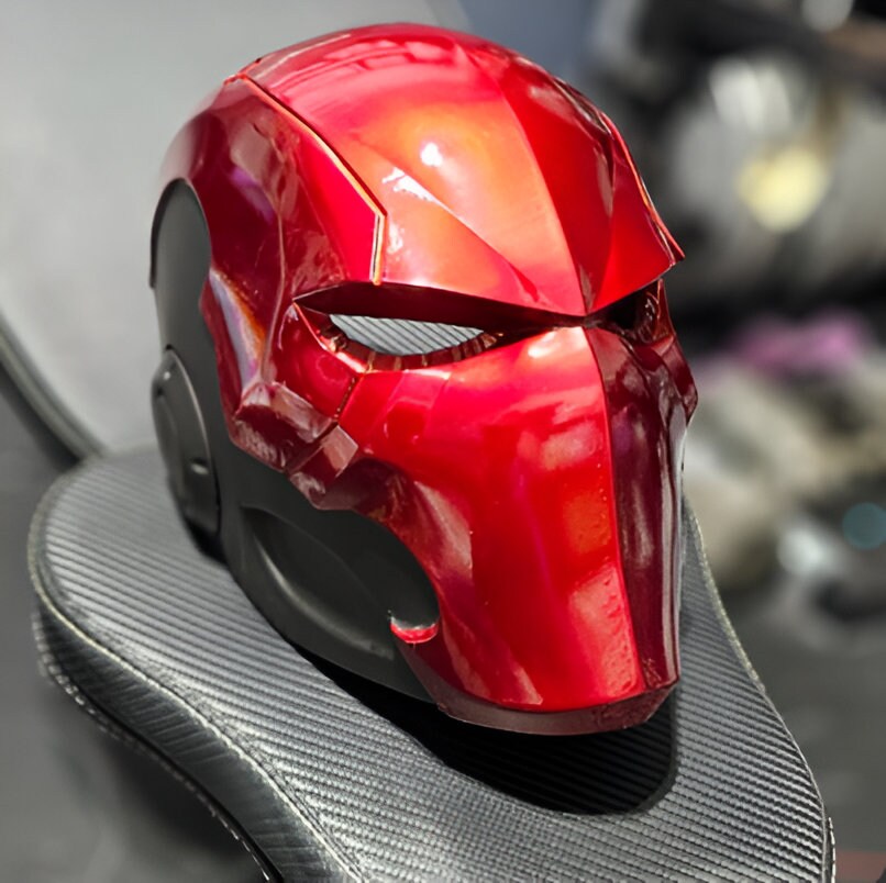 Red Hood Mask Red Ronin Mask WEARABLE Life Size Red Hood Headphone ...