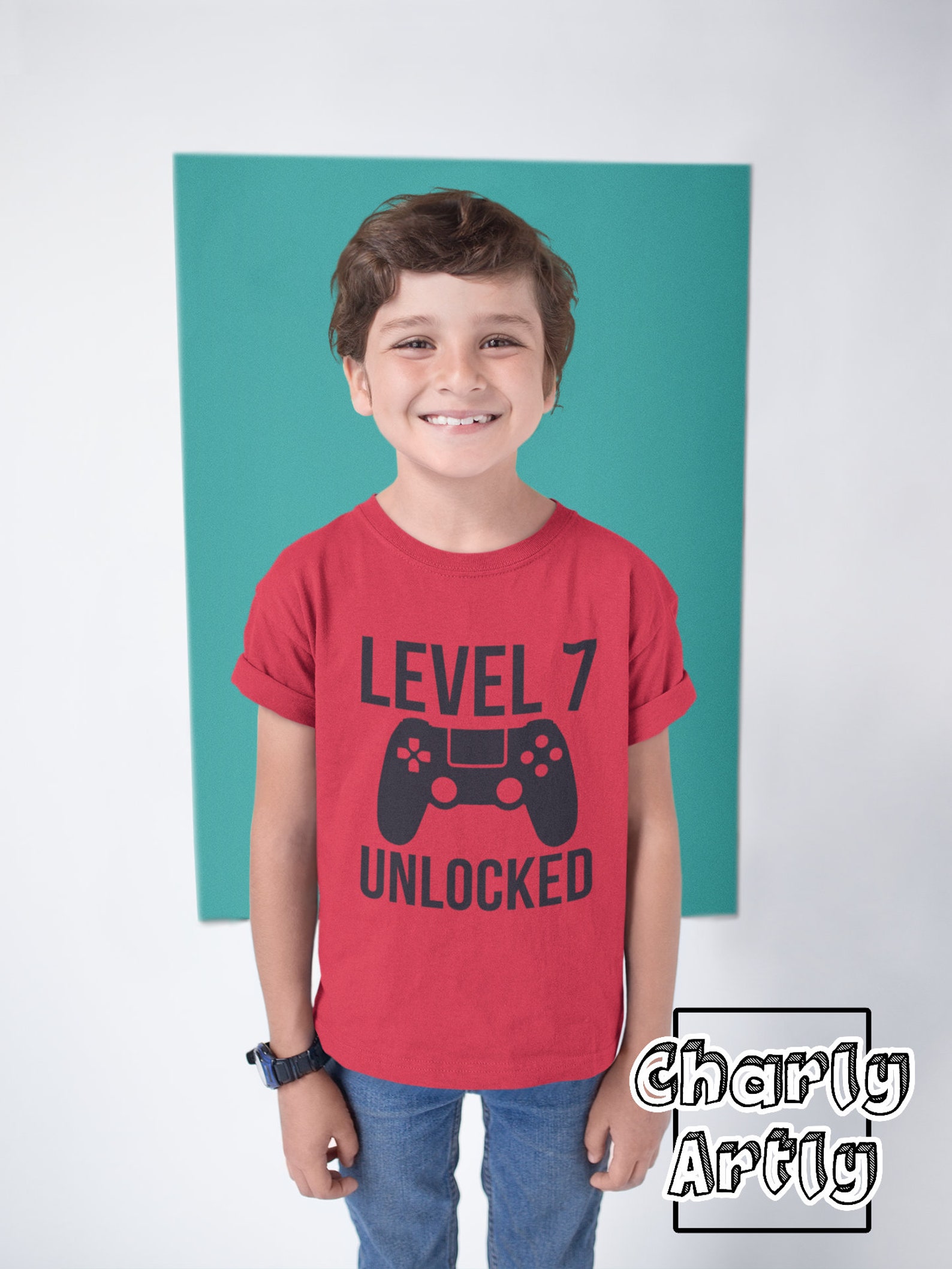 Level 7 Unlocked, 7th Birthday SVG, Seven Year Old, Seventh Birthday ...