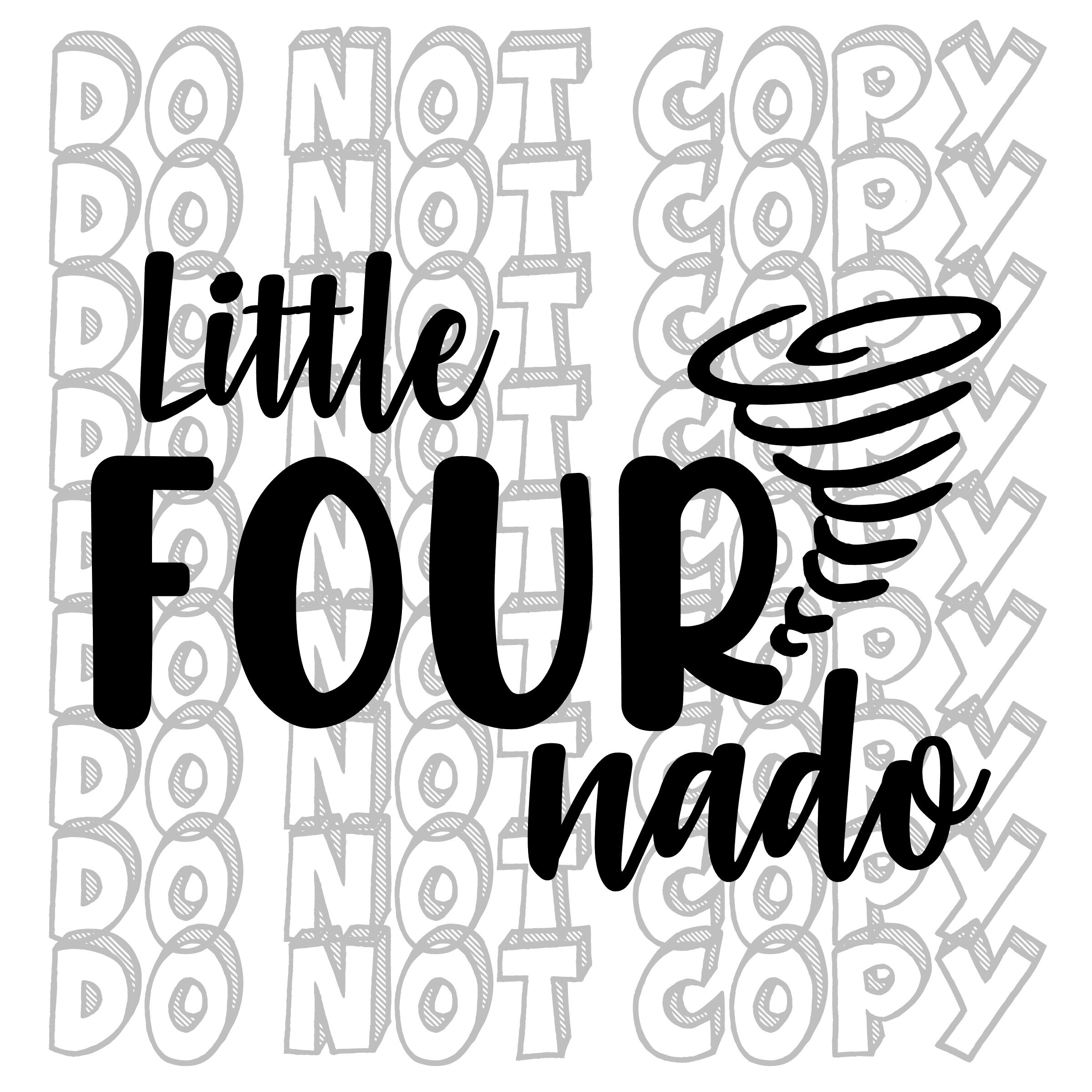 Little Fournado, 4th Birthday SVG, Four Years Old, Fourth Birthday ...