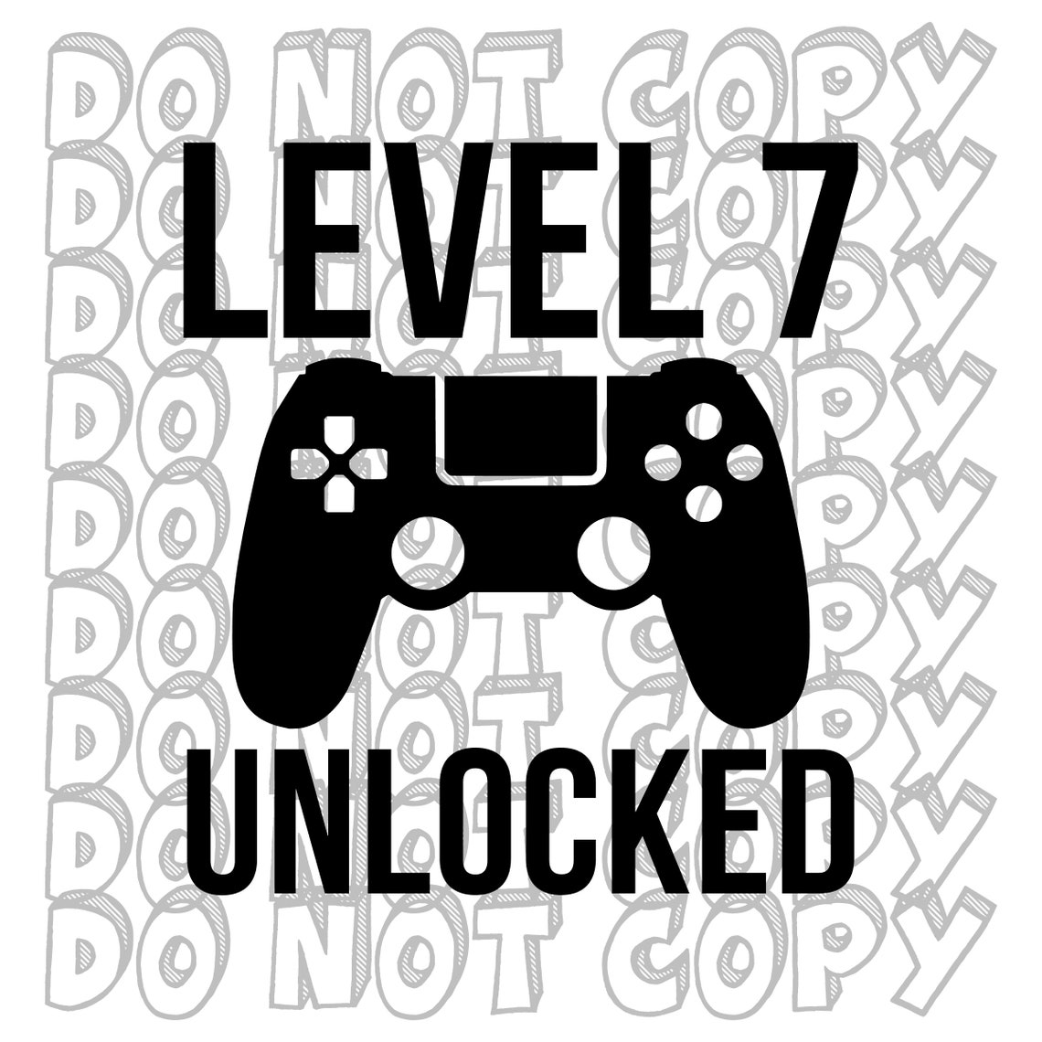 Level 7 Unlocked, 7th Birthday SVG, Seven Year Old, Seventh Birthday ...