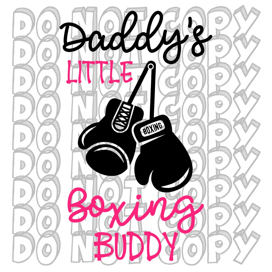 Daddy's Little Boxing Buddy SVG, Baby Girl Design, Baby Boy Design ...