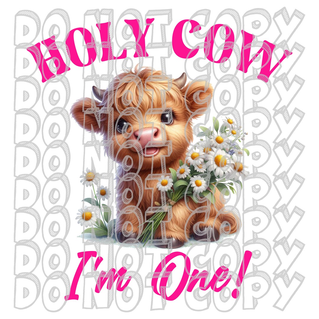 Holy Cow I'm One! One Birthday, Cow Birthday, First Birthday Design ...