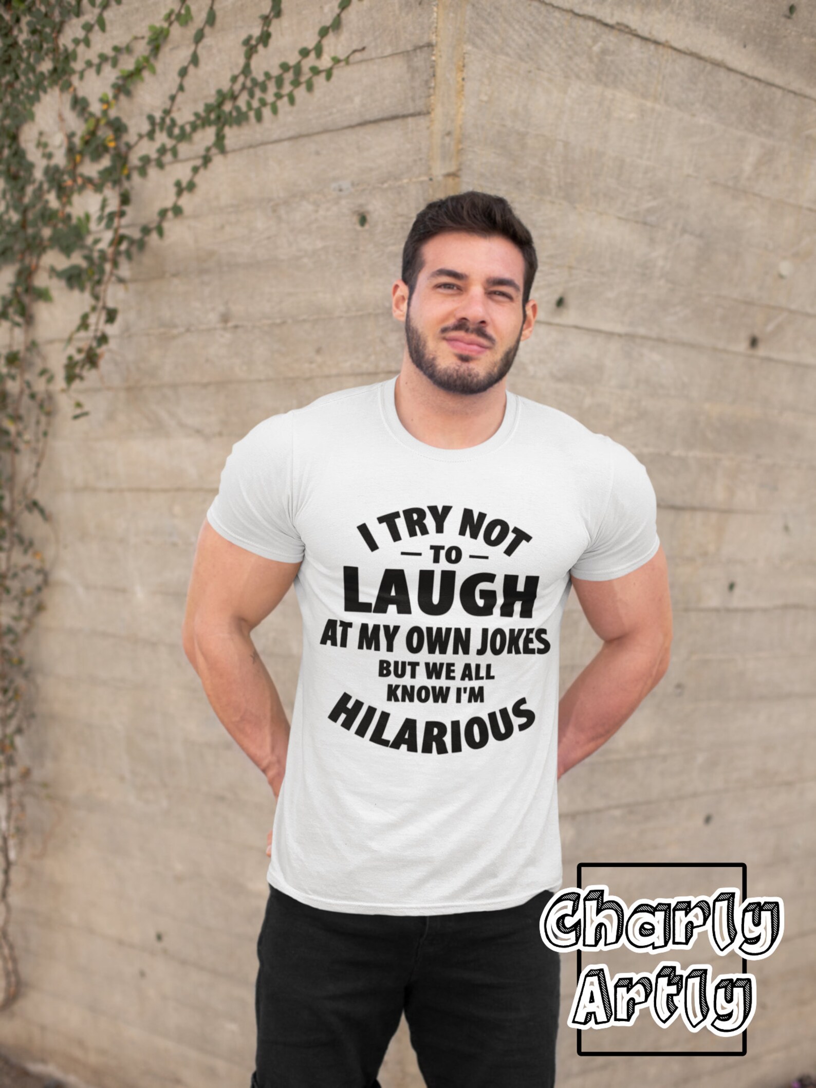 I Try Not to Laugh at My Own Jokes SVG, Dad Joke Design, Father's Day ...