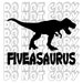Fiveasaurus, 5th Birthday SVG, Five Years Old, Fifth Birthday Shirt ...
