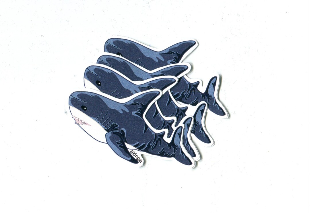 Plushie Shark Sticker Set - Etsy
