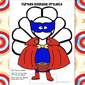 Disguise a Turkey-superhero Disguise - Etsy