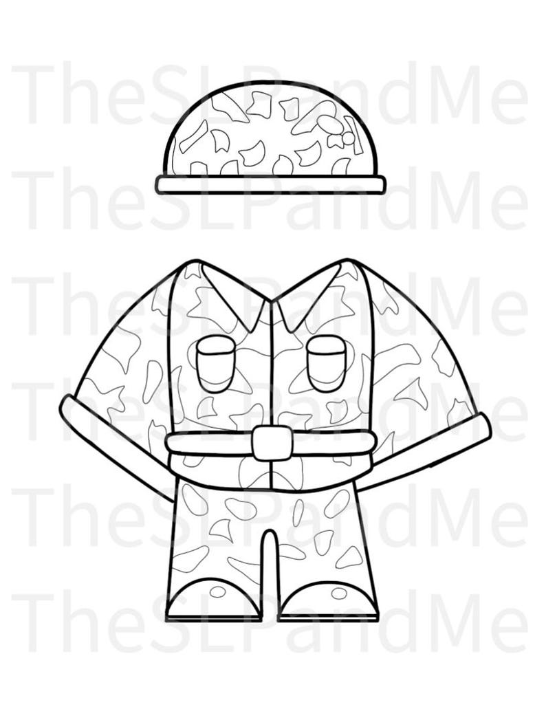 Disguise a Turkey- Army Blank Template Disguise - Etsy