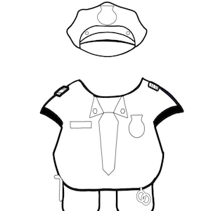 Disguise a Turkey- Blank Police Officer Disguise Template - Etsy