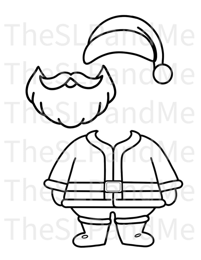 Disguise a Turkey-santa Blank Template Disguise-resizable! - Etsy