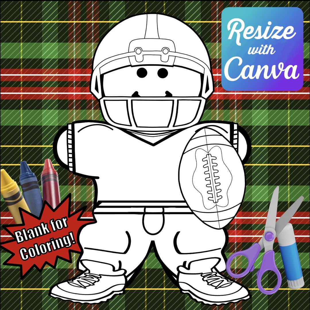 Disguise a Gingerbread- Football Player Blank Template Disguise ...