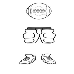 Disguise a Turkey-football Player Blank Template Disguise - Etsy