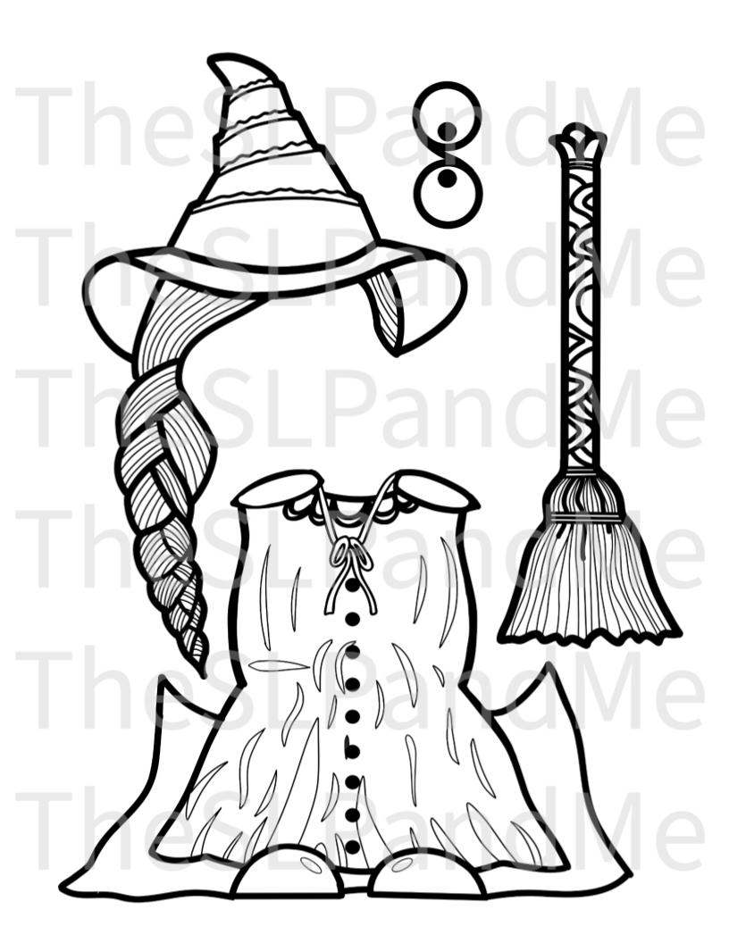 Disguise a Turkey-wicked Witch Blank Template Disguise-resizable! - Etsy