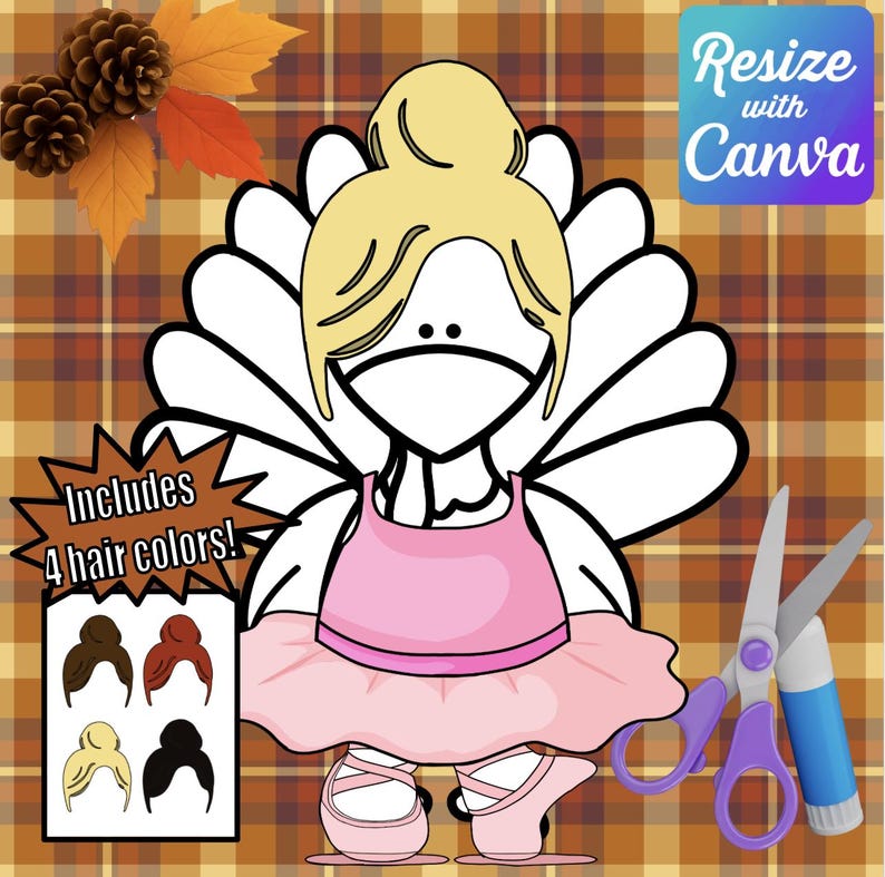 Disguise a Turkey- Ballerina Disguise-resizable! - Etsy