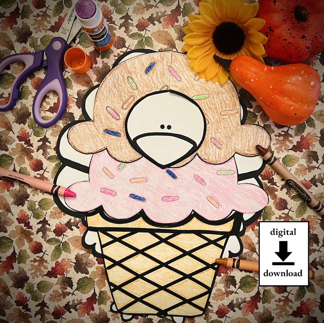 Disguise a Turkey- Blank Ice Cream Disguise Template - Etsy