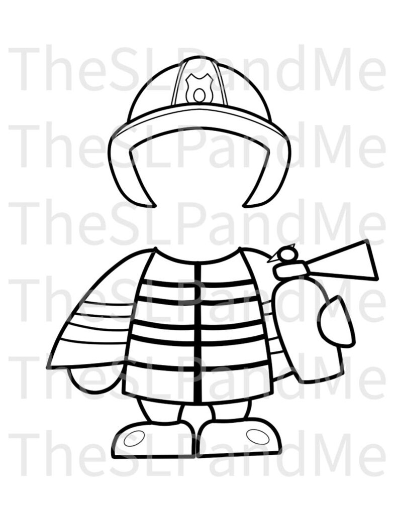 Disguise a Turkey- Firefighter Blank Template Disguise-resizable! - Etsy