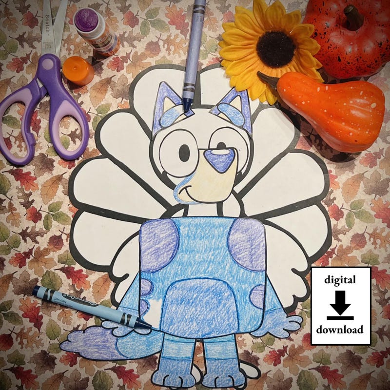 Turkey Disguise Project Bluey - Etsy