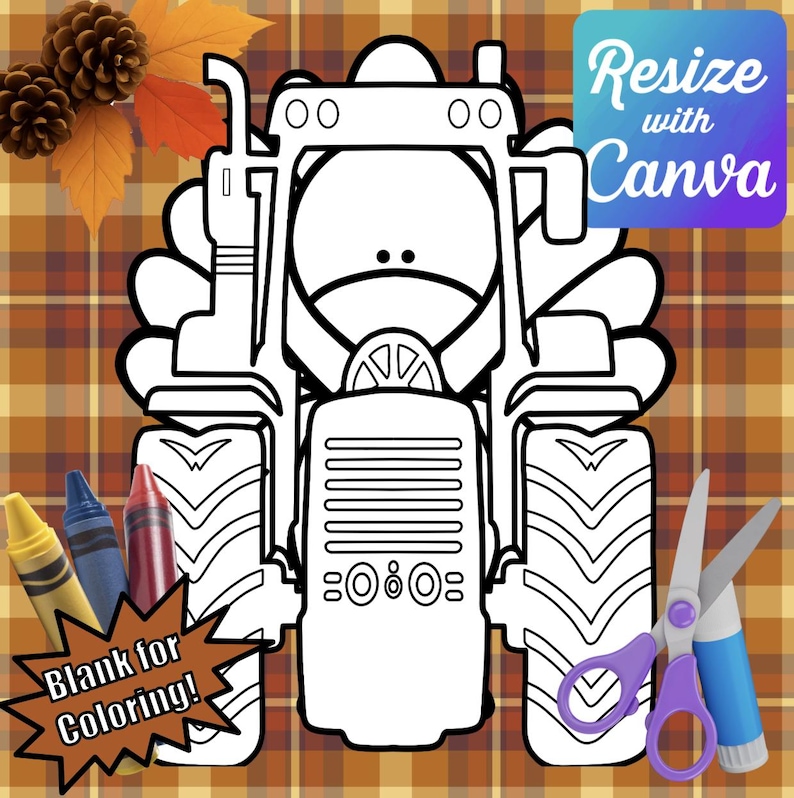 Disguise a Turkey-tractor/ Farmer Blank Template Disguise-resizable! - Etsy