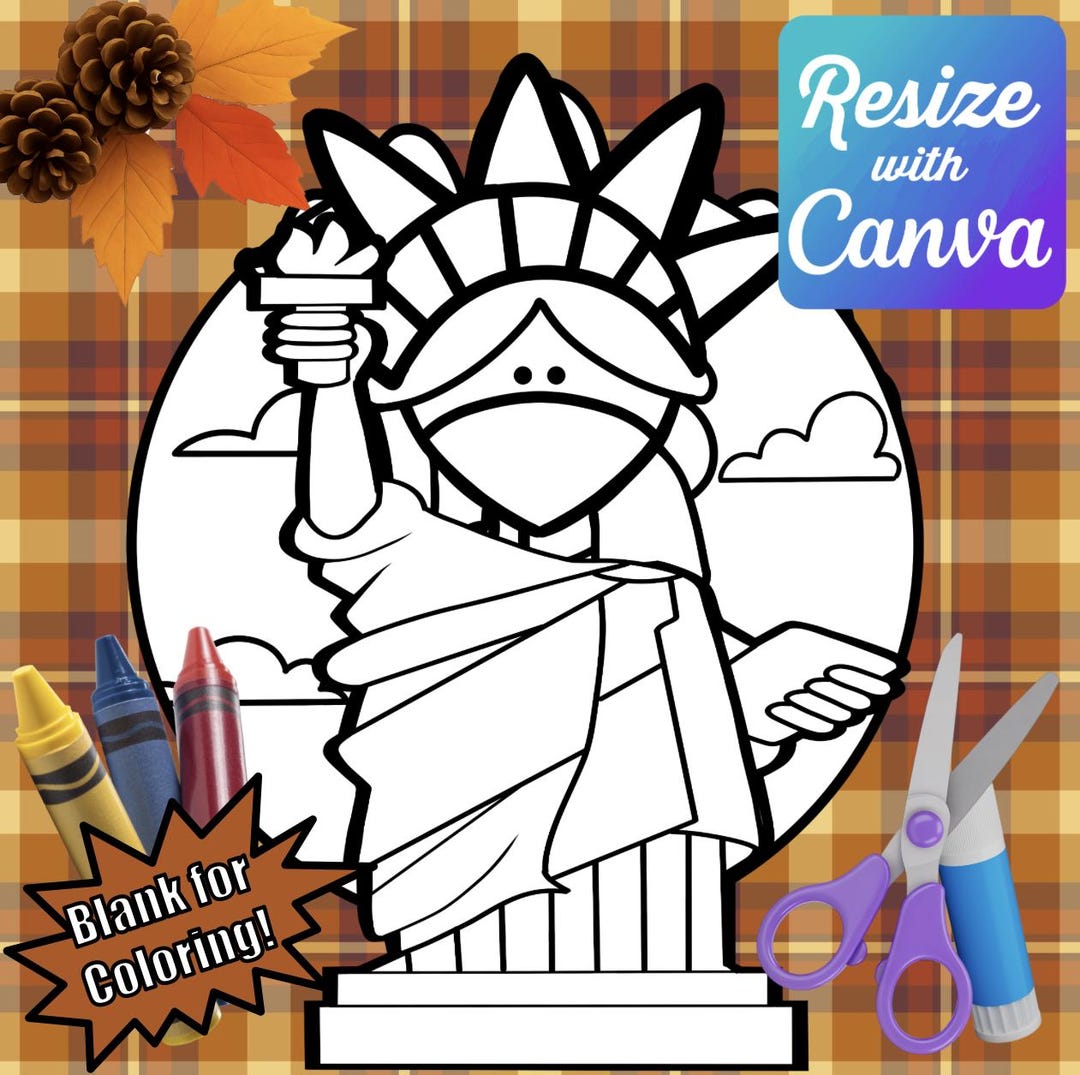 Disguise a Turkey-statue of Liberty Blank Template Disguise-resizable ...