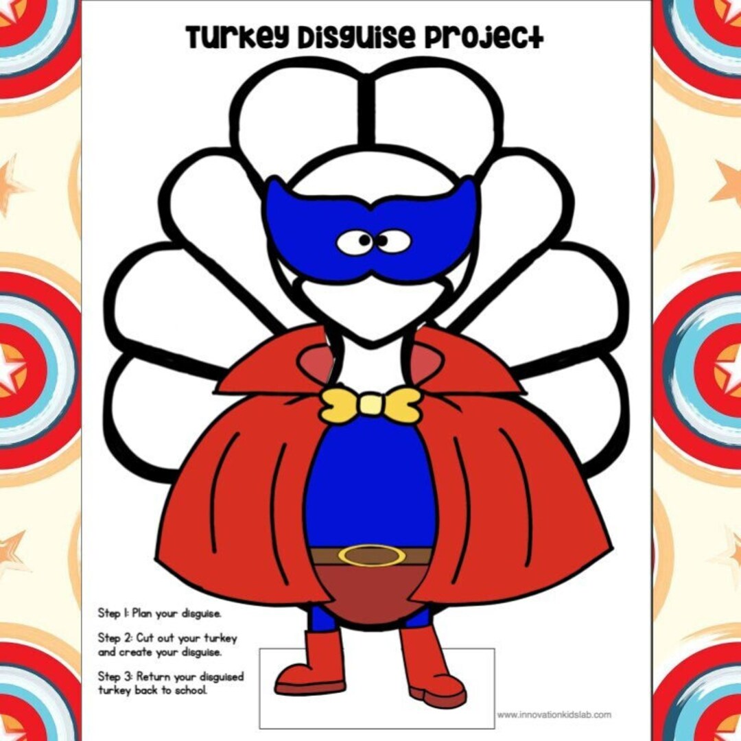 Disguise a Turkey-superhero Disguise - Etsy