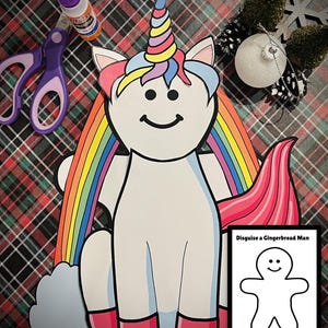 Disguise a Gingerbread Template & Unicorn Disguise - Etsy
