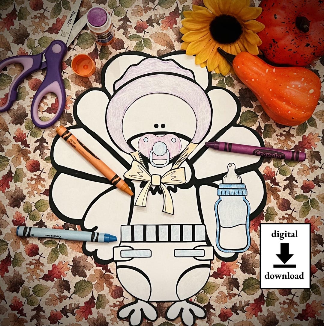 Disguise a Turkey-baby Disguise Blank Template - Etsy