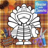 Disguise a Turkey-firefighter Disguise-resizable! - Etsy UK