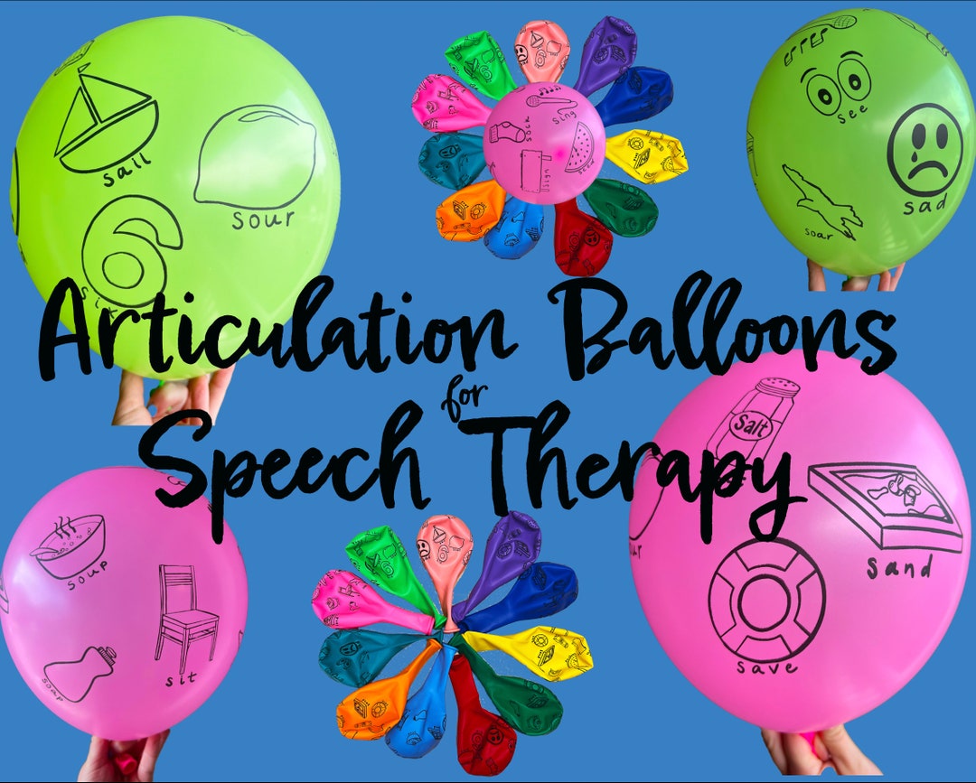 Articulation Balloons for Speech Therapy and Teaching Phonics - Etsy
