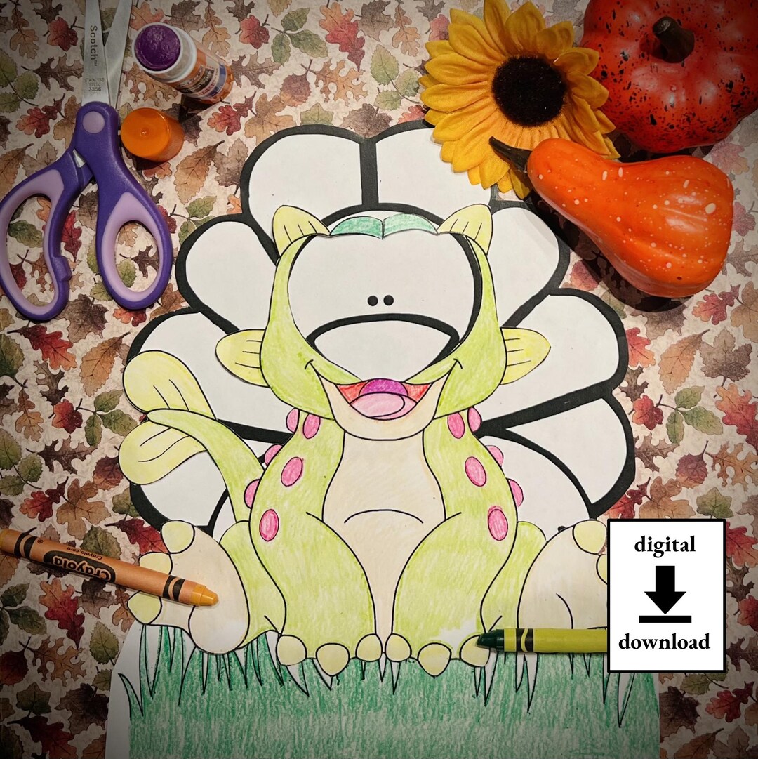 Disguise a Turkey-blank Dinosaur Disguise Template - Etsy