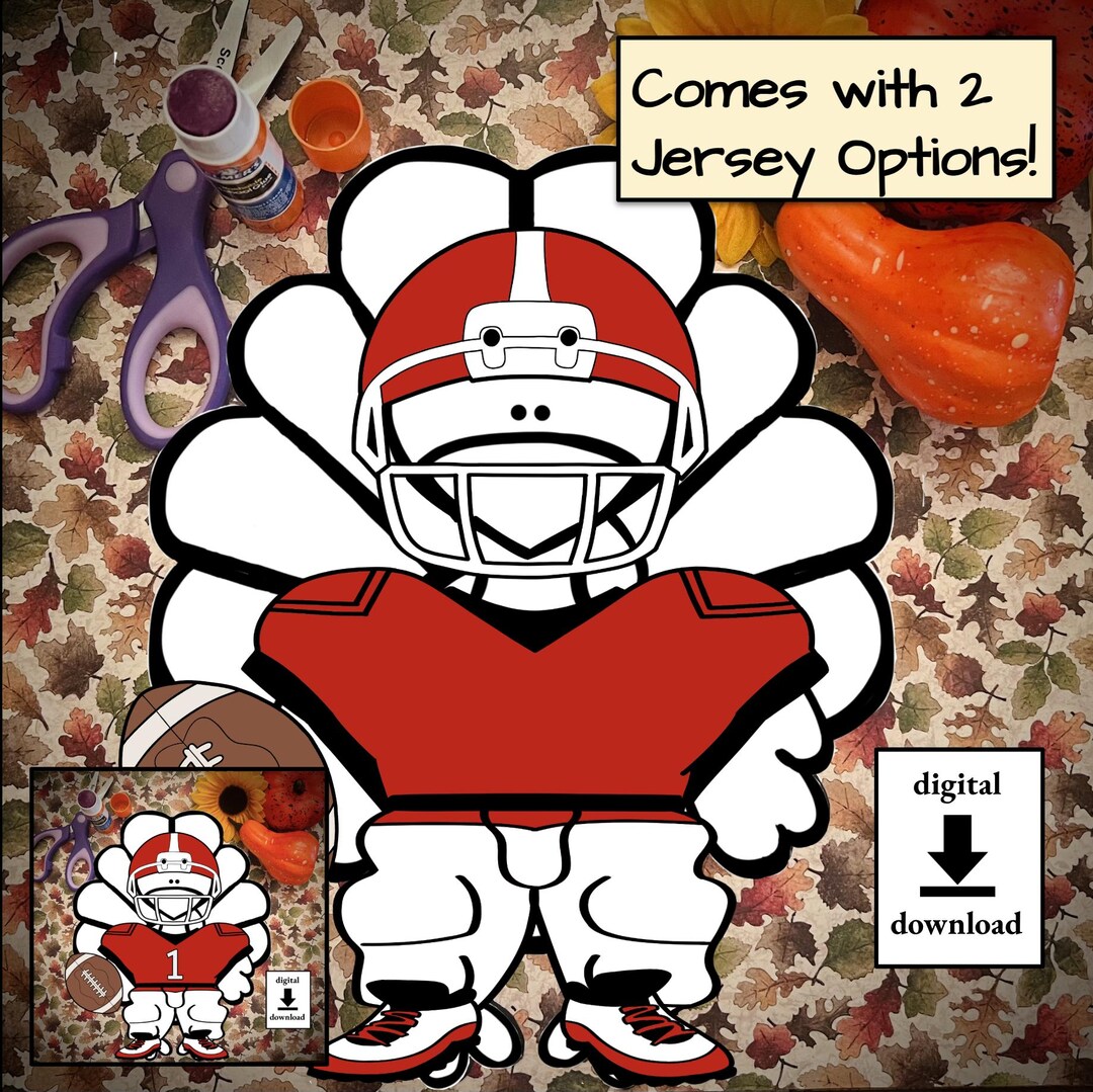 Disguise a Turkey- Red/black Football Player Disguise - Etsy