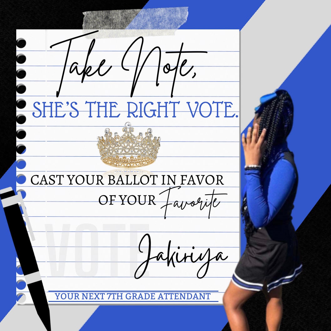 Take Note Home Coming Flyer COURT Prom Queen Vote Senior - Etsy