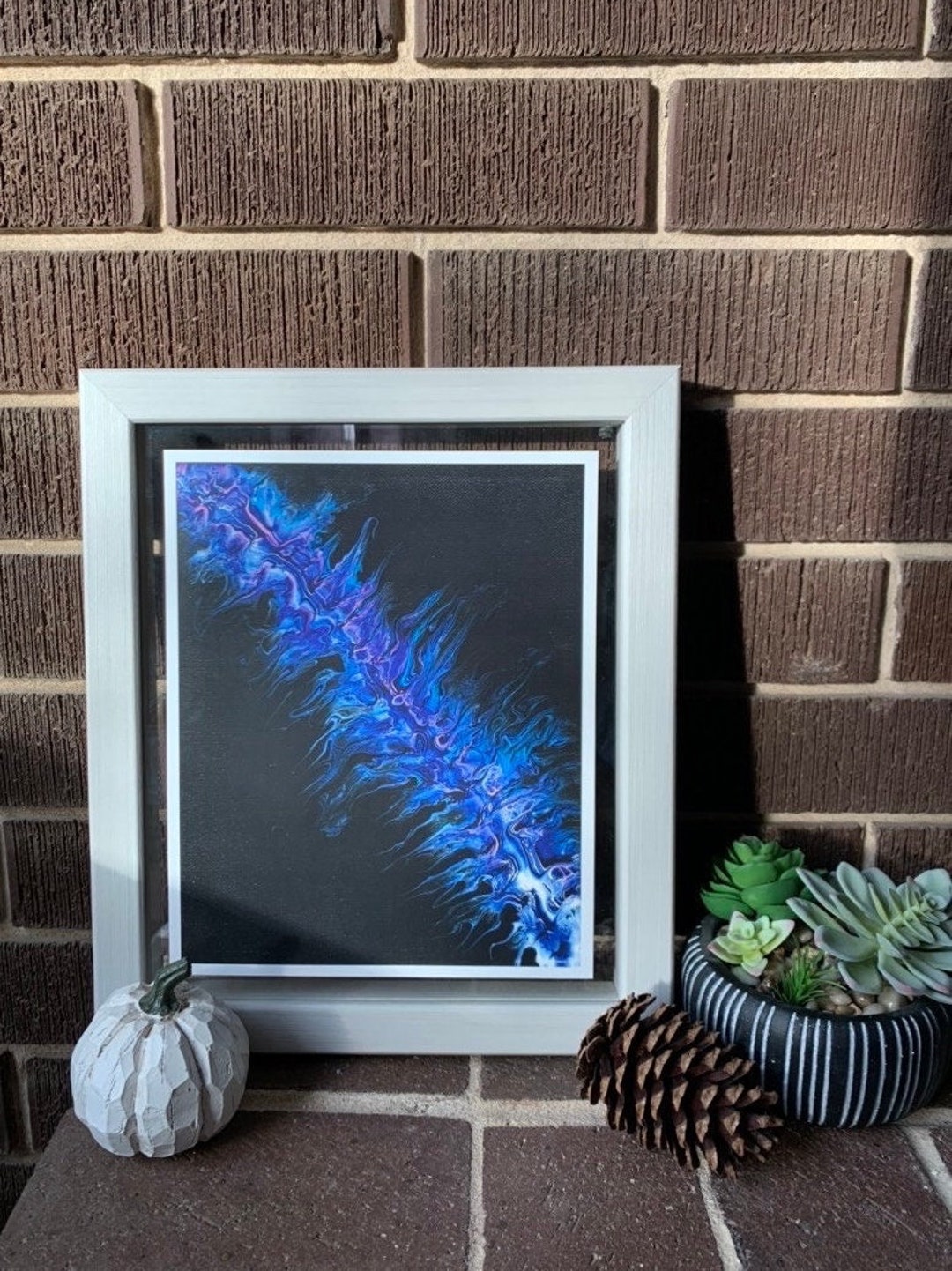 Abstract Art. Dark Blue Smoke Print. - Etsy