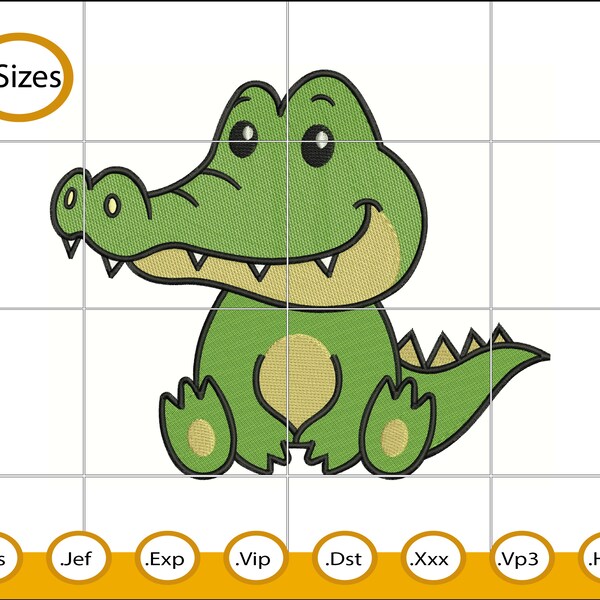 Mini Alligator Embroidery Design - Etsy