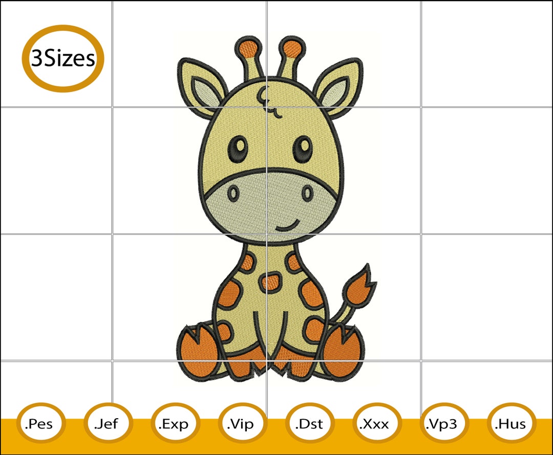 Baby Giraffe Embroidery Design at Sam Bolivar blog