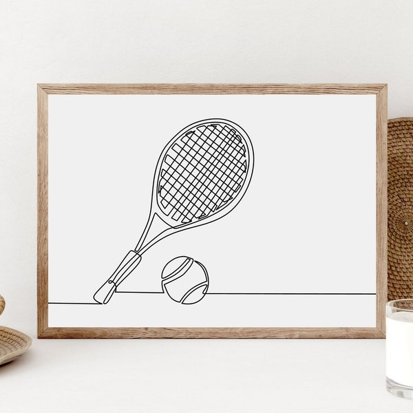 Tennis Drawing Art - Etsy