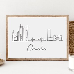 Omaha Skyline Wall Art, Printable Omaha City Poster, Nebraska City Wall ...