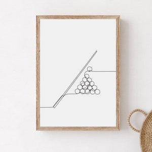 Billiard Wall Art, Printable Pool Poster, Billiard Home Decor, Snooker ...