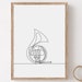 Flute Line Art Minimalist Flute Poster Flute Player Gift - Etsy