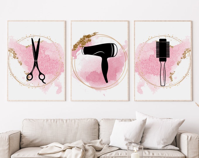 Hair Salon Wall Art, Hair Wall Decor, Hair Wall Print, Salon Decor ...